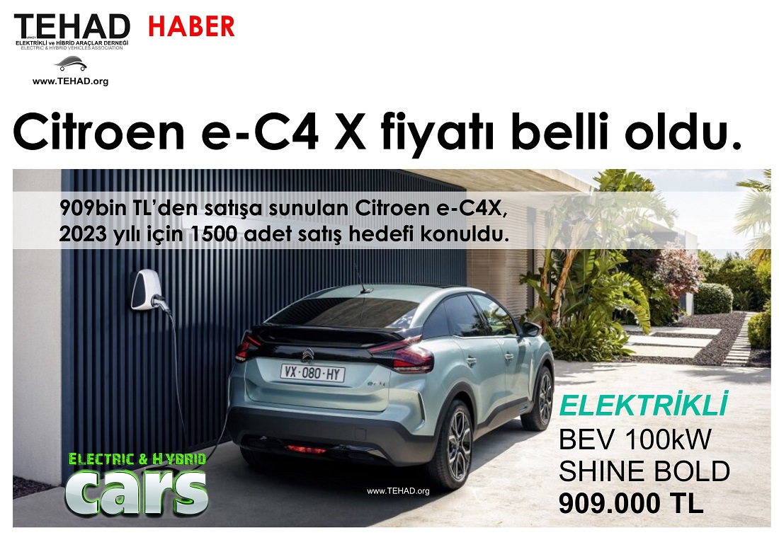 Yeni Citroen Ë-C4 X elektrikli, Türkiye’de. | TEHADTEHAD